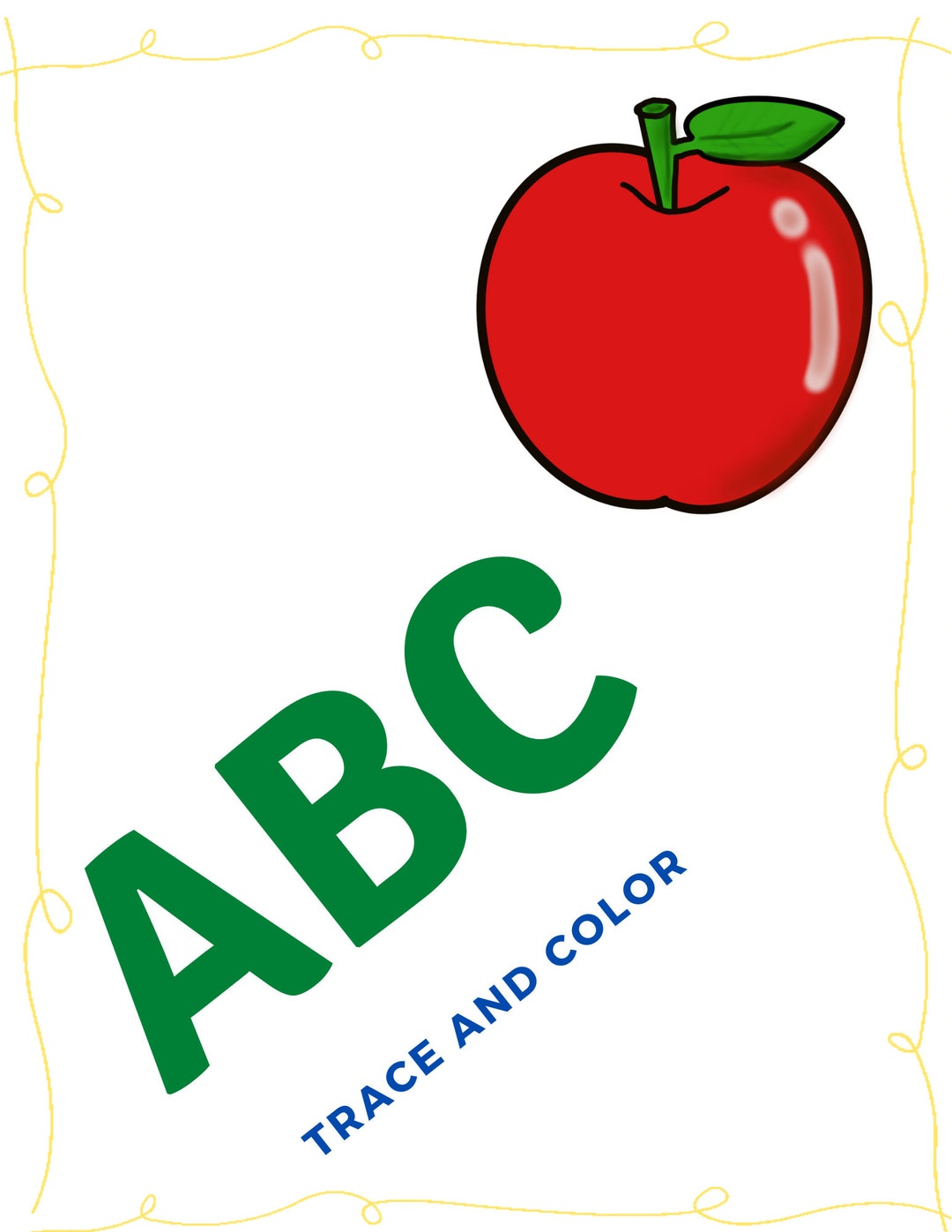 ABC Trace and Color, Trace Letters, Alphabet Template, Phonics ...