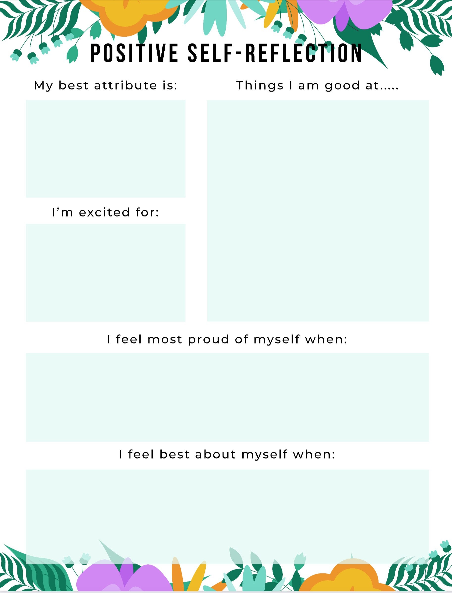 My Self-confidence Planner, Self Confidence Planner, Self Confidence ...