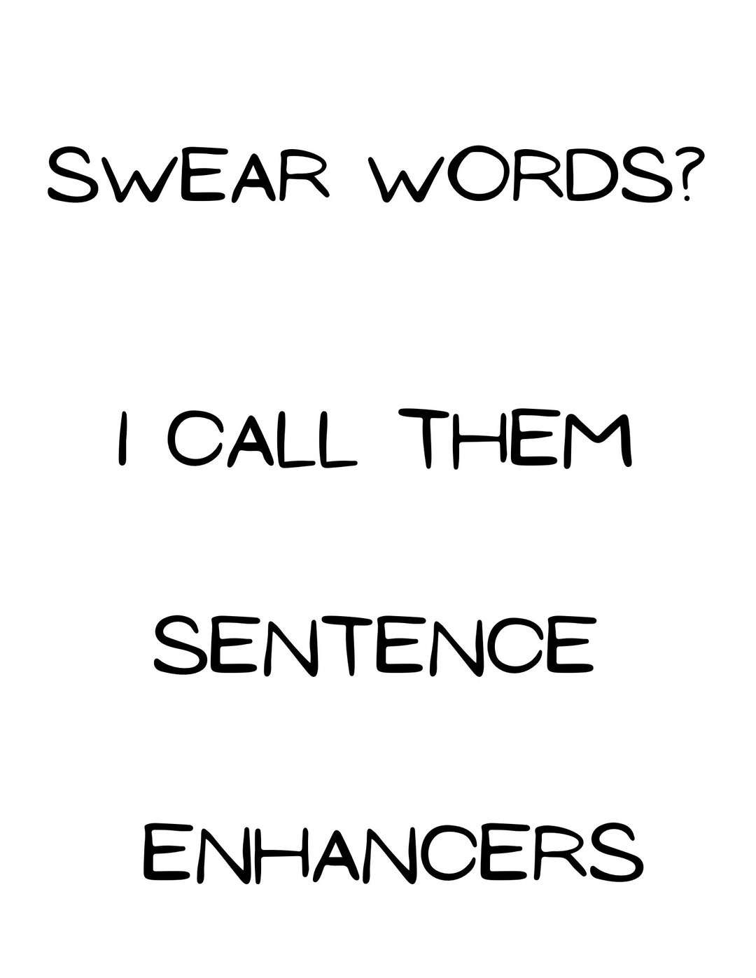 Swear Words? PDF, Sarcastic PDF Files, Printable Swear, Hilarious ...