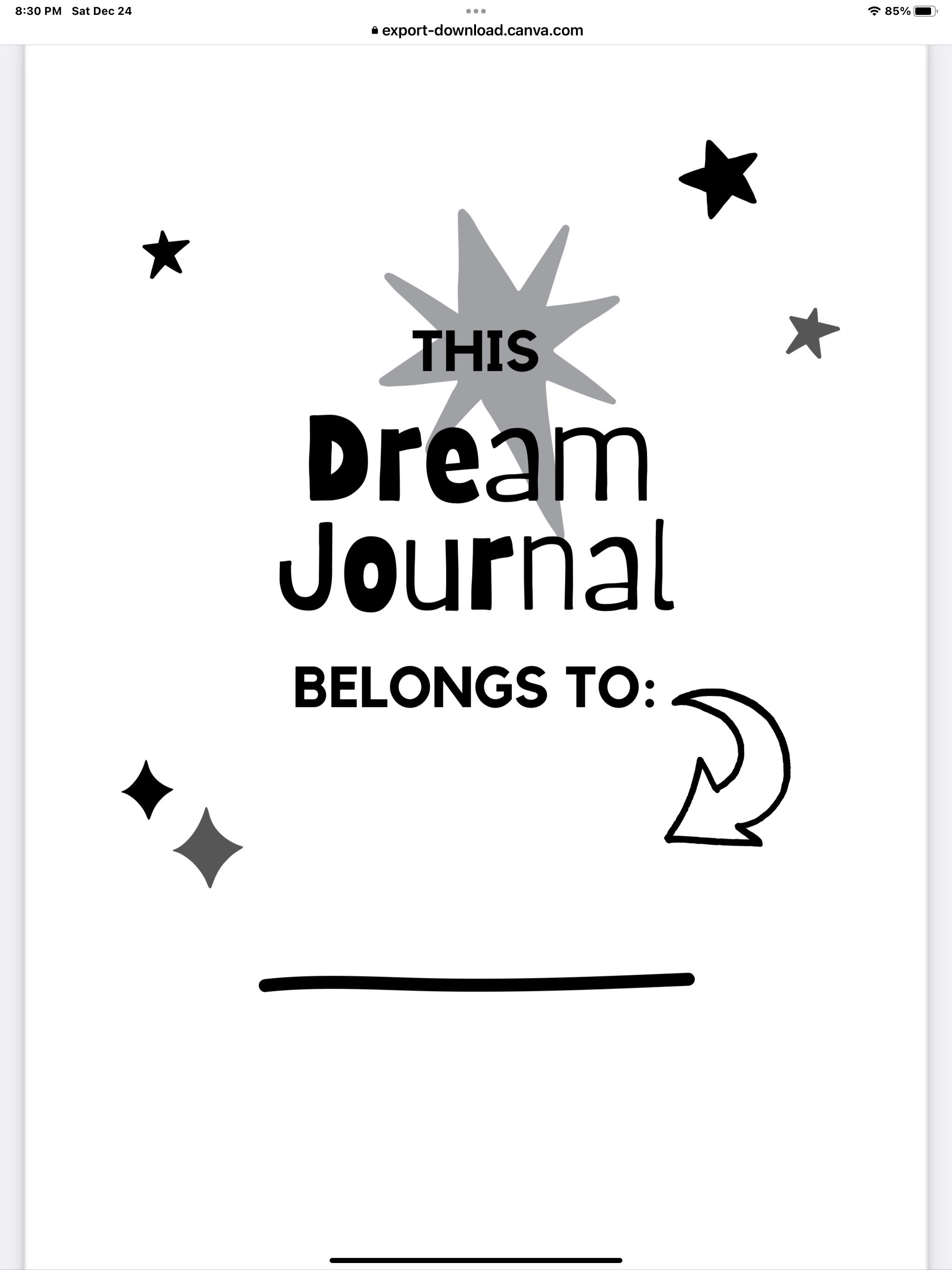 Big Dreams Planner, Dream Tracker, Dream Journal Template, Sleep ...