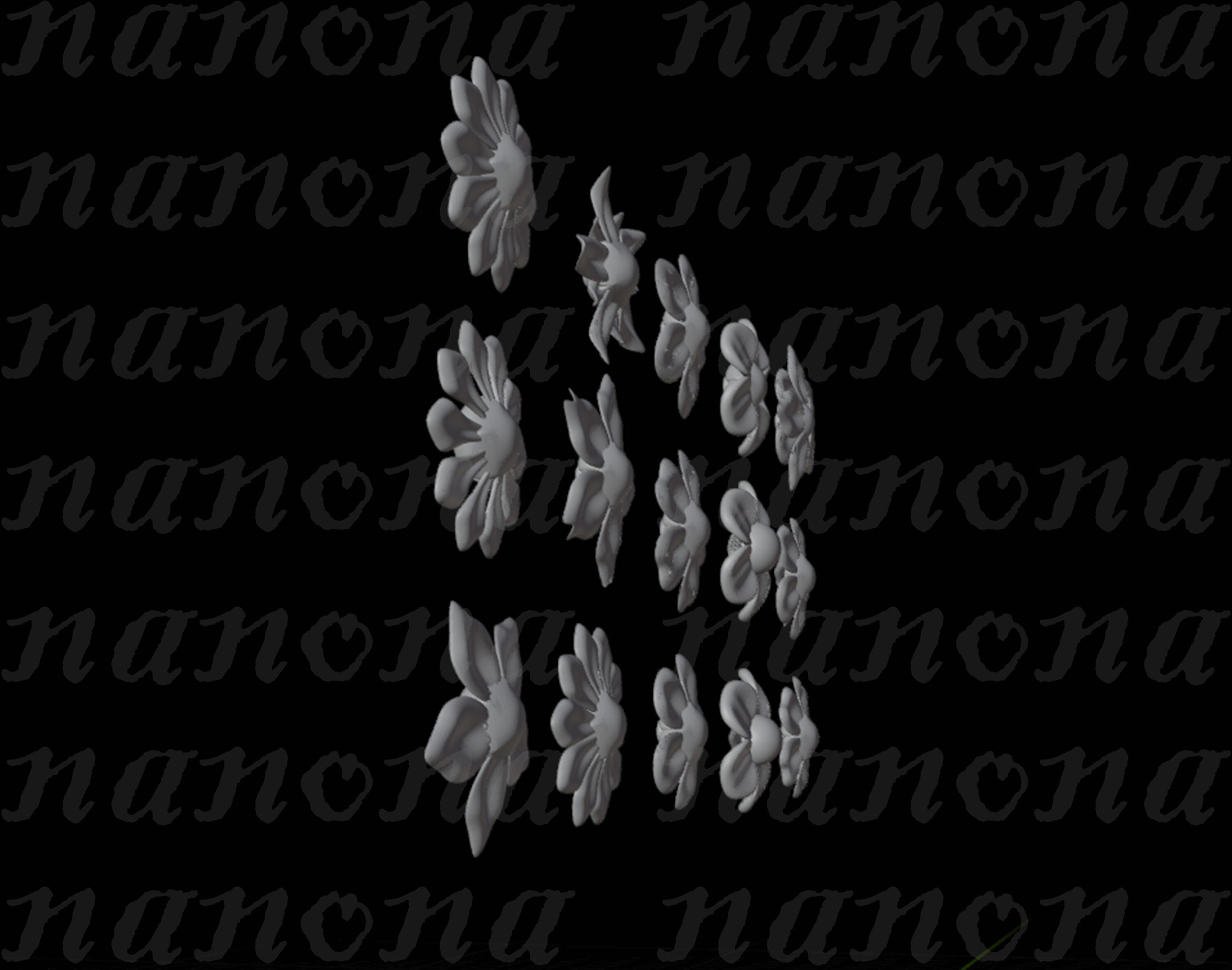 15 Flowers STL File 3d Printing Model Jewellery DIY - Etsy