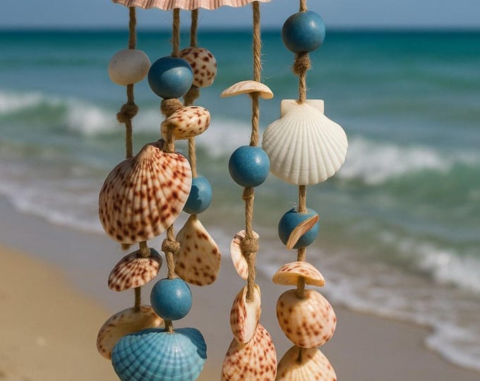 Sand Dollar Wind Chimes, Cowrie Shell Wind Chimes, Coastal Wind Chimes ...