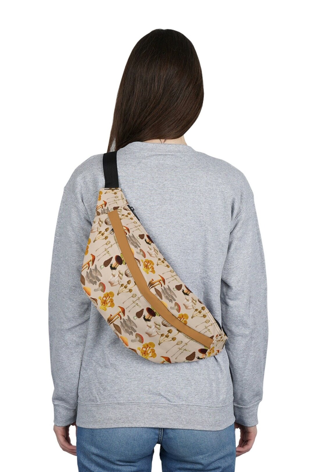 Fantastic Fungi Large Fanny Pack, Mushrooms, Hiking Bag, Crossbody ...