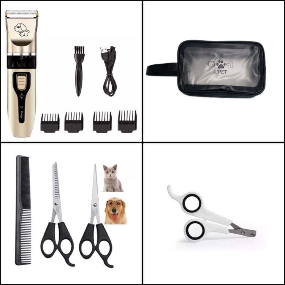 Grooming Kit With Accessories for Dogs & Cats, Cordless Low Noise - Etsy