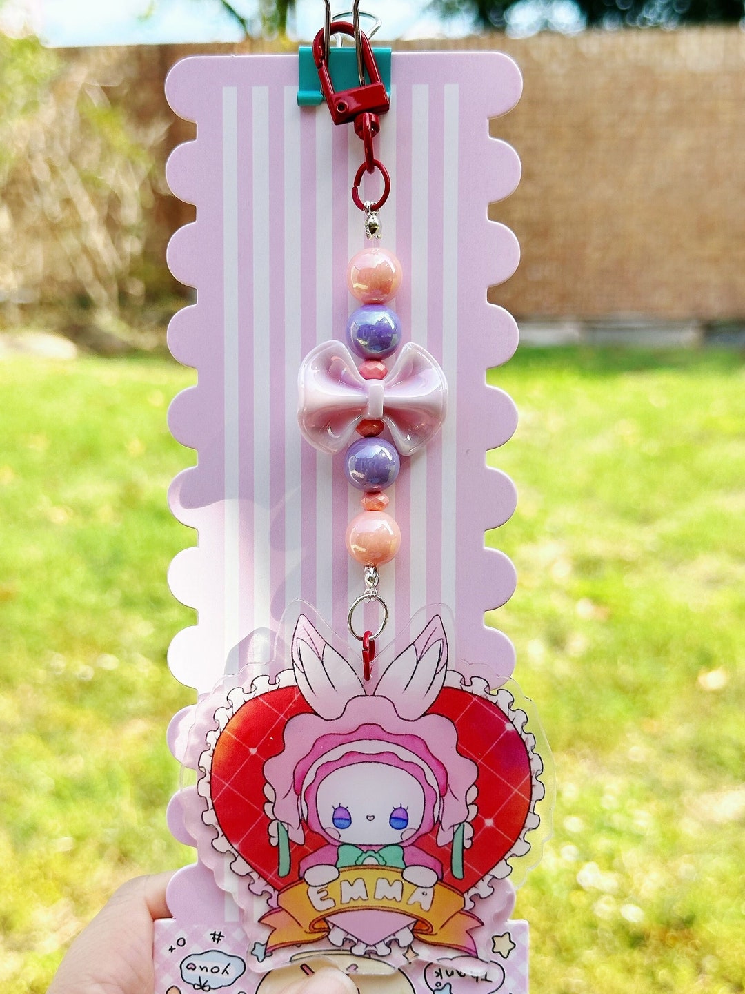 Cute Acrylic Keychain/bunny Keychain/ Unique Keychain/pearl - Etsy