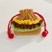 Hamburger Crochet Drawstring Pouch Coins Purse Pouch Airpods Bag Keys ...