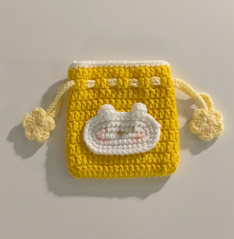 Crochet Drawstring Pouch Coins Purse Pouch Airpods Bag - Etsy