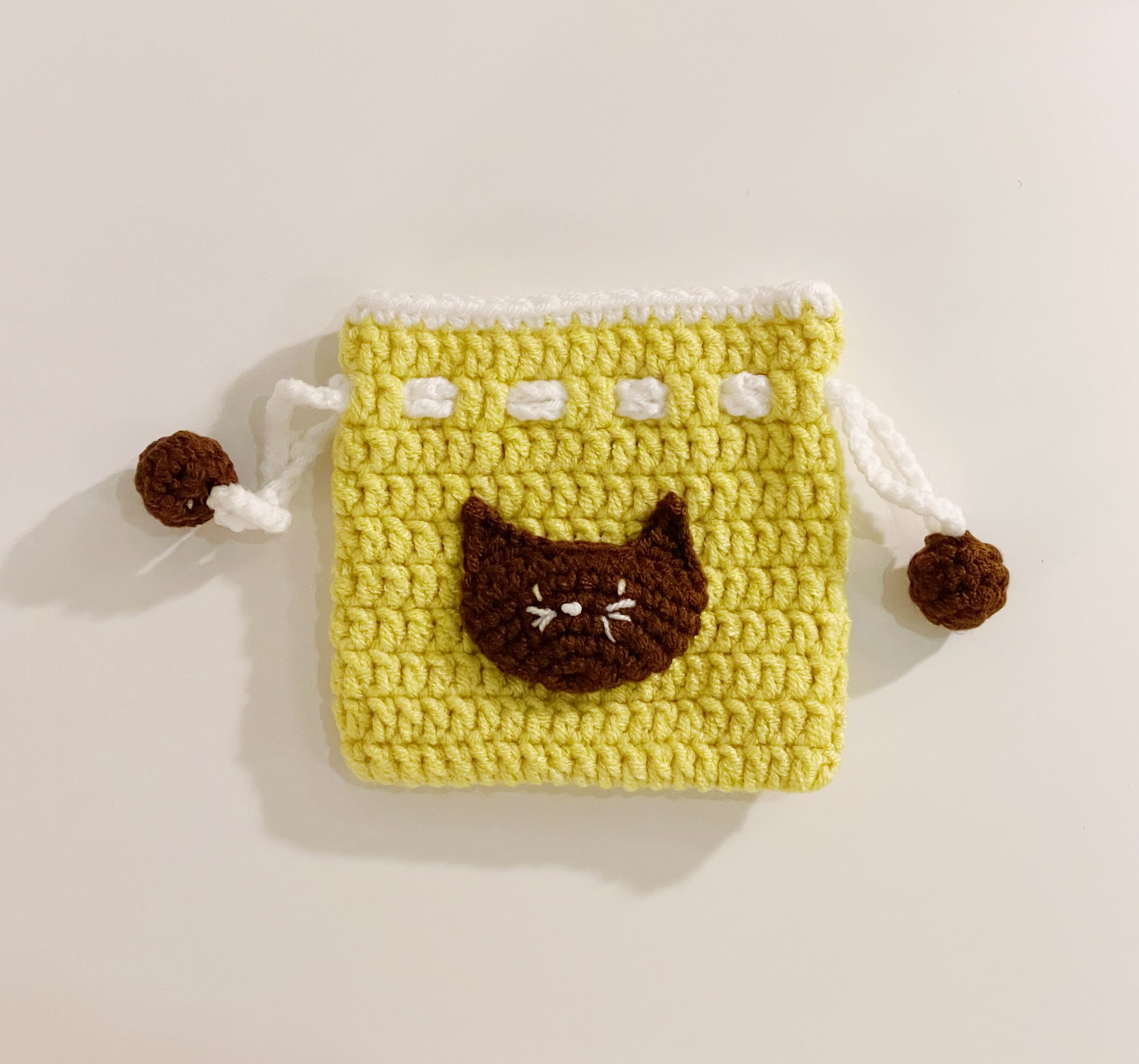 Colorful Cat Crochet Drawstring Pouch Coins Purse Pouch - Etsy