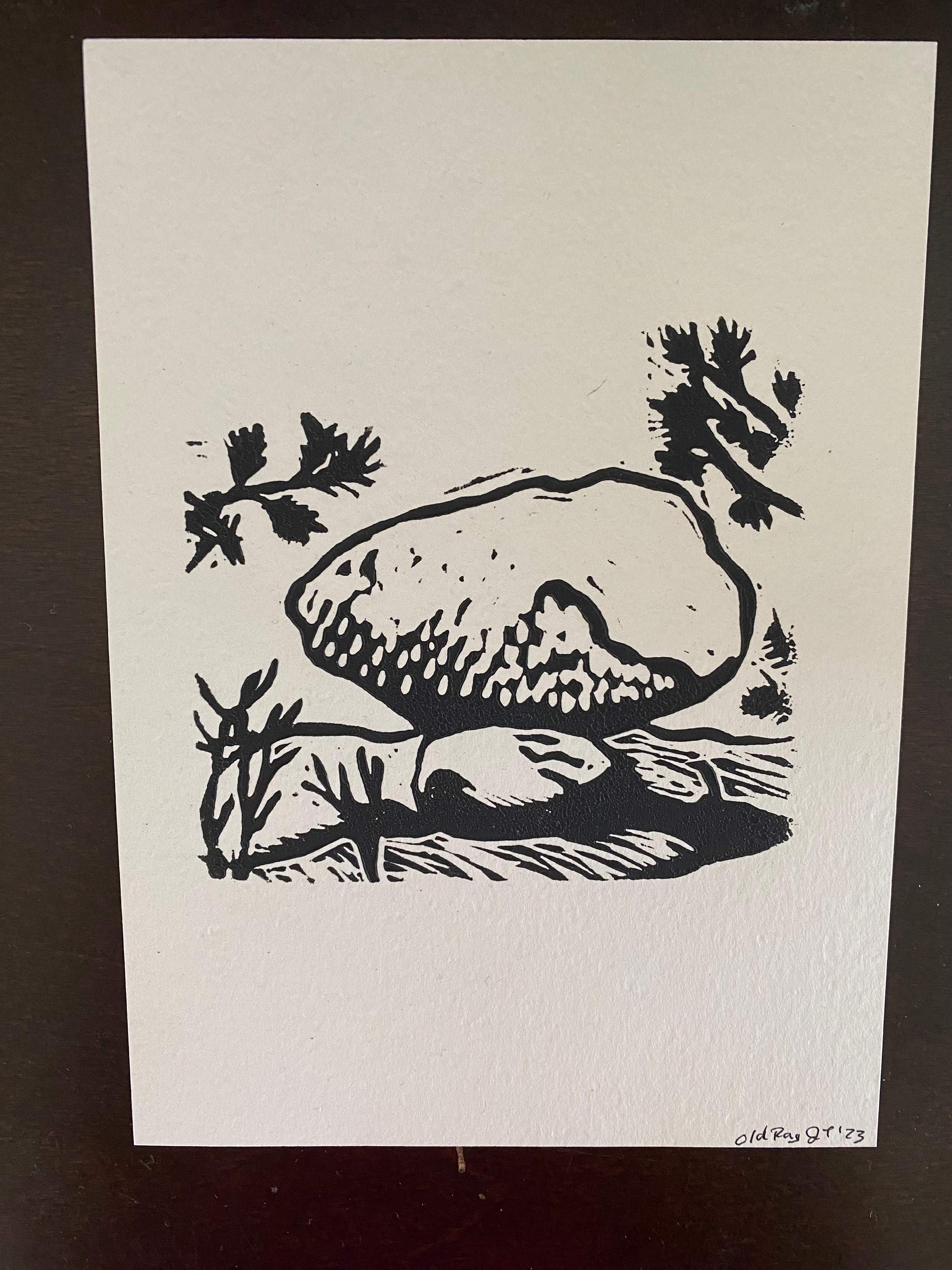 Old Rag Mountain Block Print - Etsy