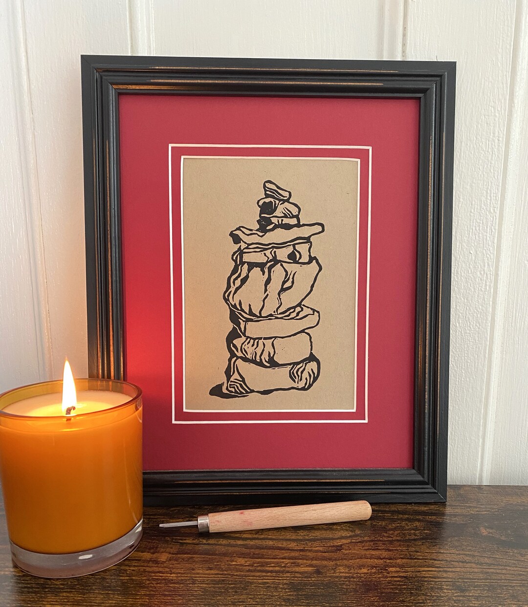 Cairn Block Print - Etsy