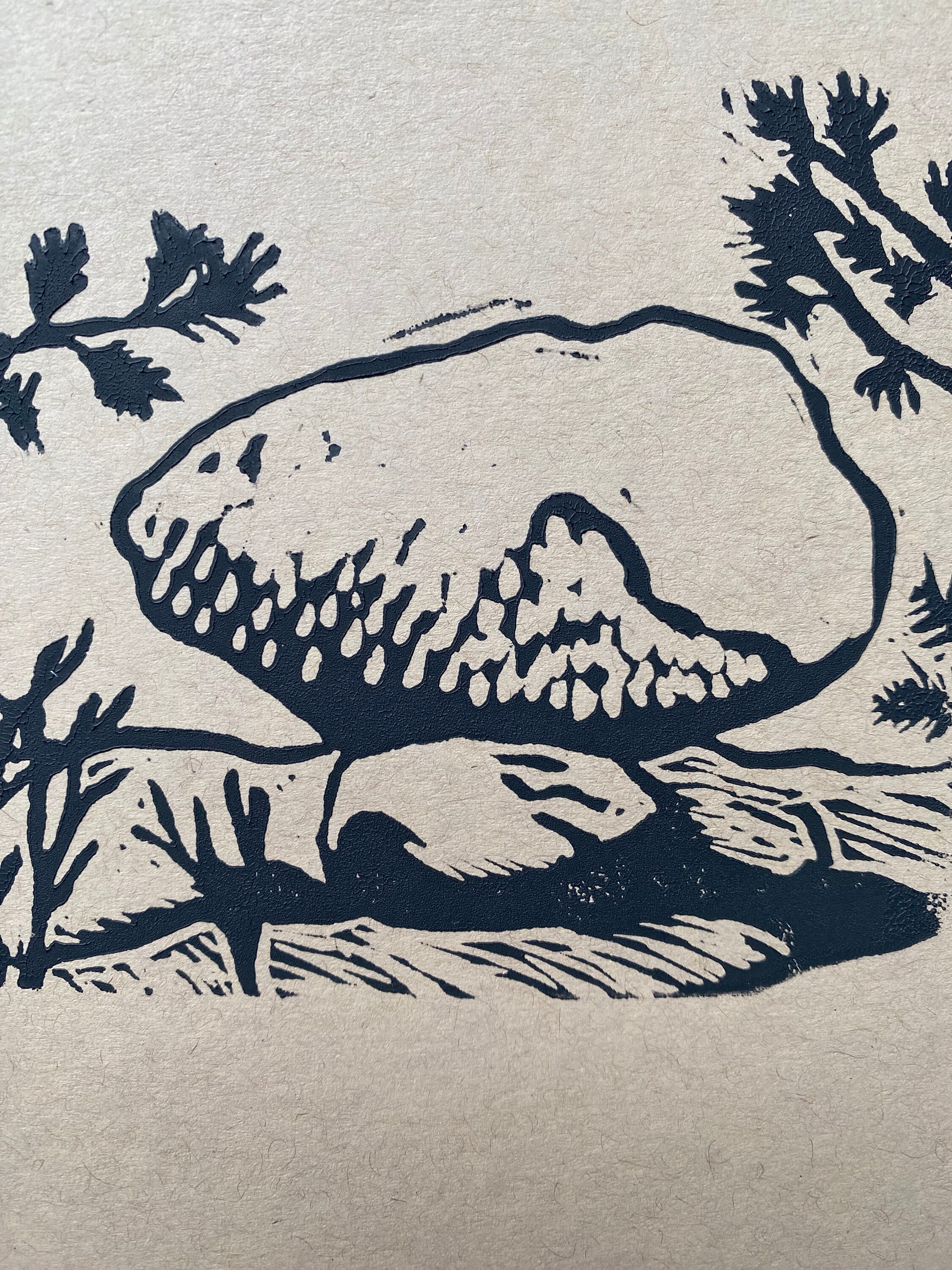 Old Rag Mountain Block Print - Etsy