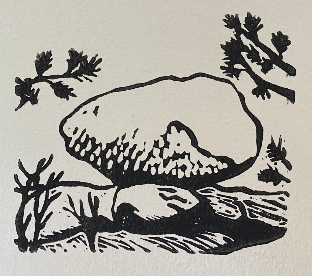 Old Rag Mountain Block Print - Etsy