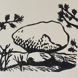 Old Rag Mountain Block Print - Etsy