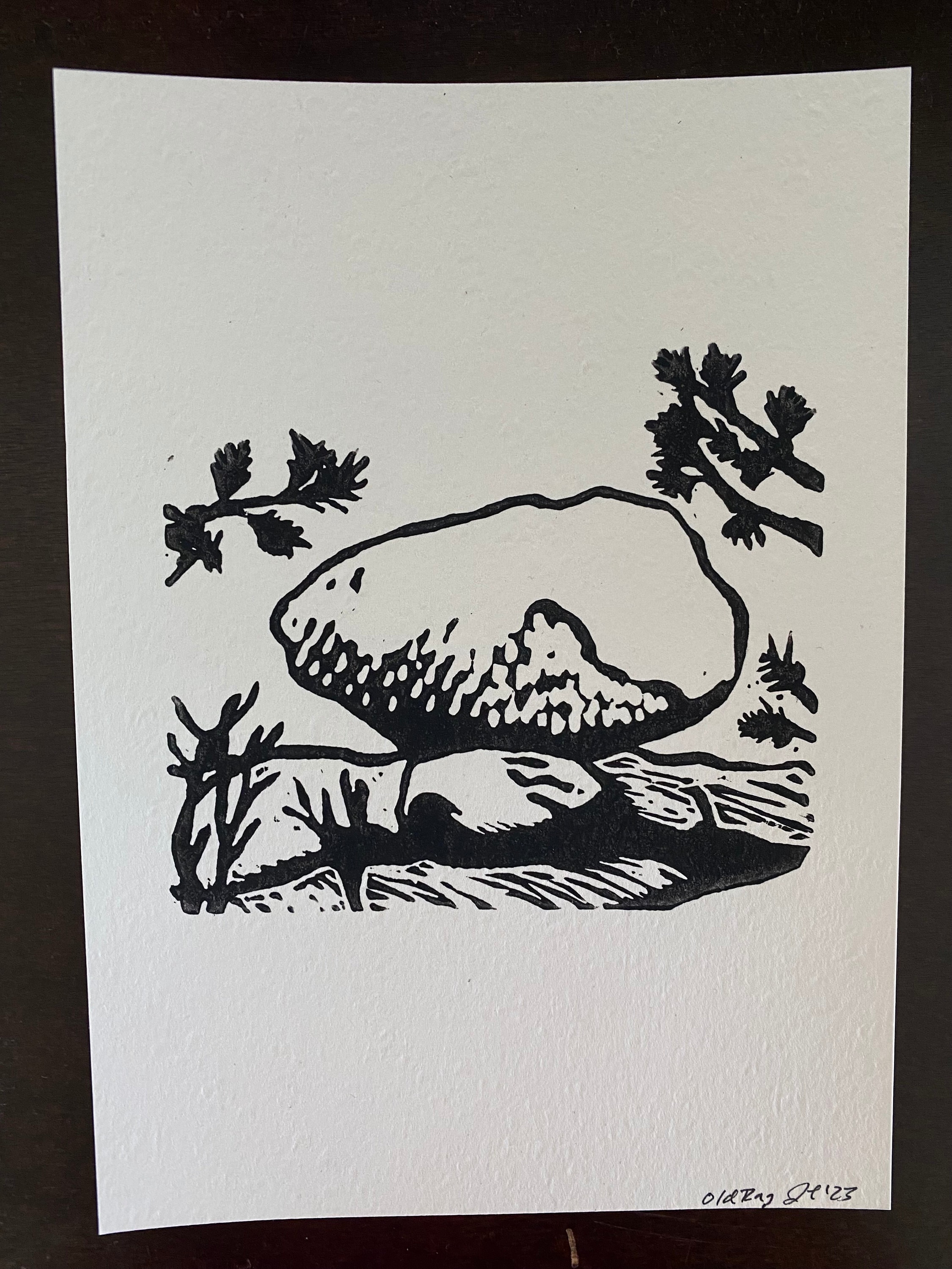 Old Rag Mountain Block Print - Etsy