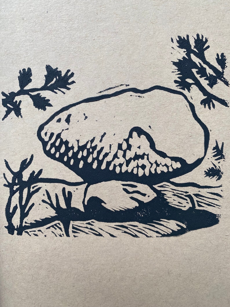Old Rag Mountain Block Print - Etsy