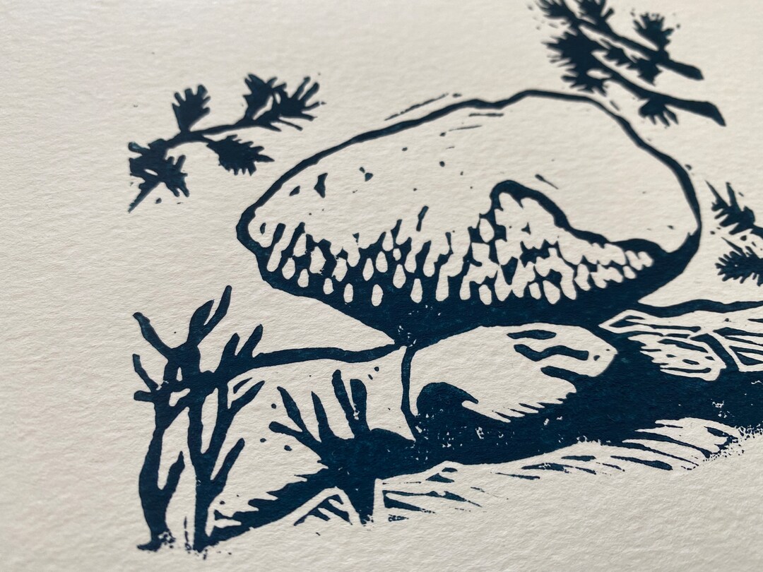 Old Rag Mountain Block Print - Etsy