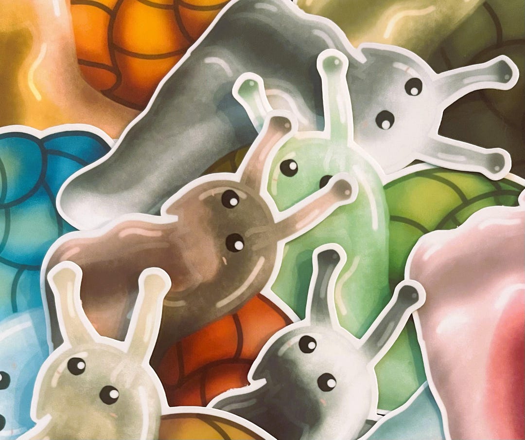 Chibi Animal Stickers - Snail - Etsy