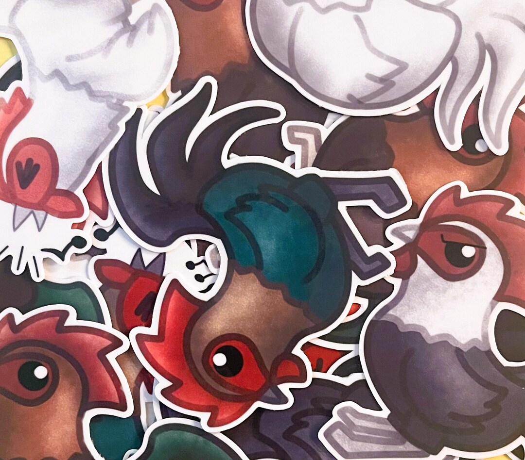 Chibi Animal Stickers - Rooster - Etsy