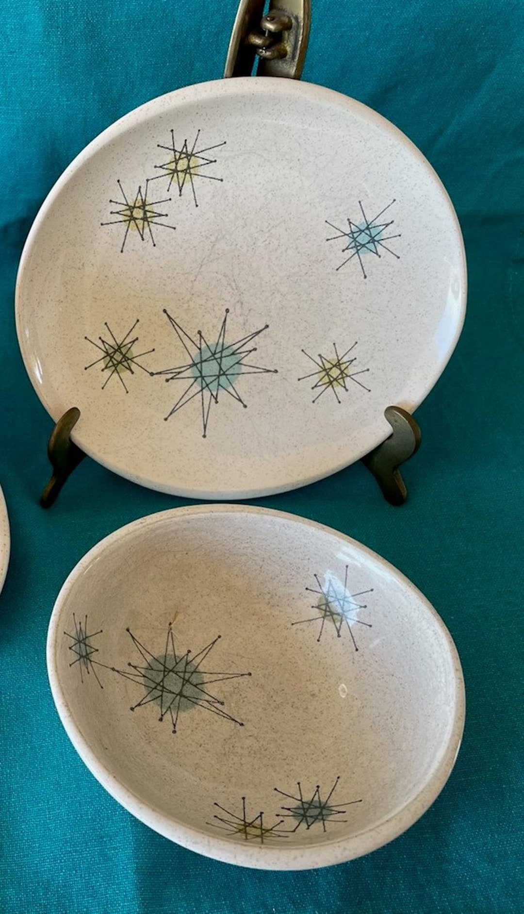 Vintage Mid Century Modern Franciscan Atomic Starburst Bread/butter ...