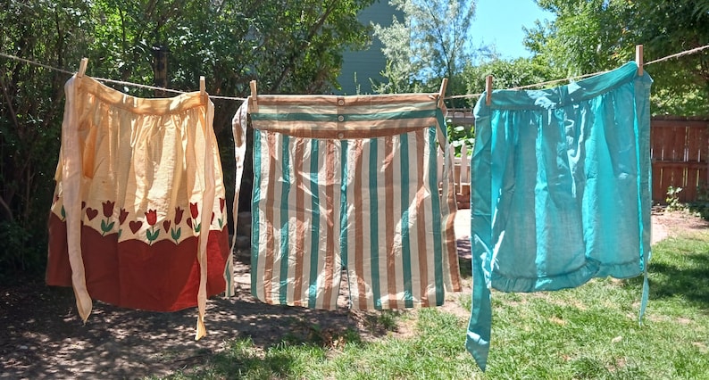 Vintage Half Aprons; Small Apron Strings - Etsy
