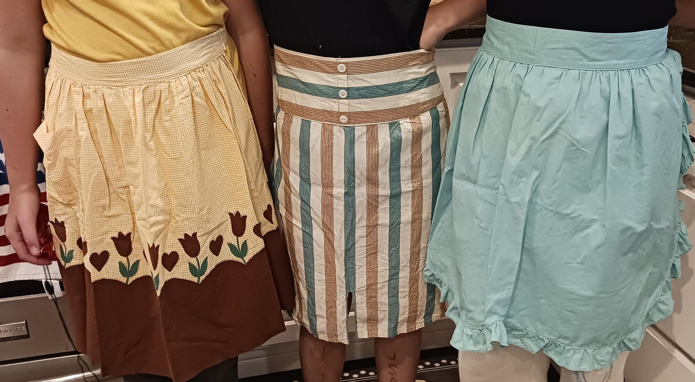 Vintage Half Aprons Small Apron Strings - Etsy