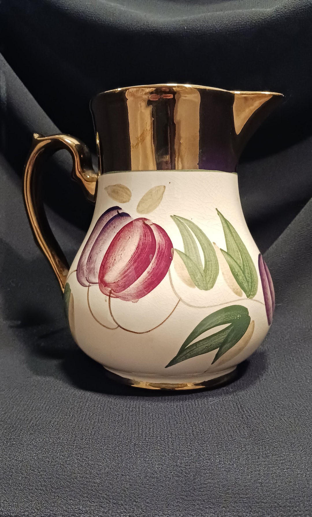 Vintage Wade Harvest Ware Creamer/pitcher, Hand Painted Copper ...