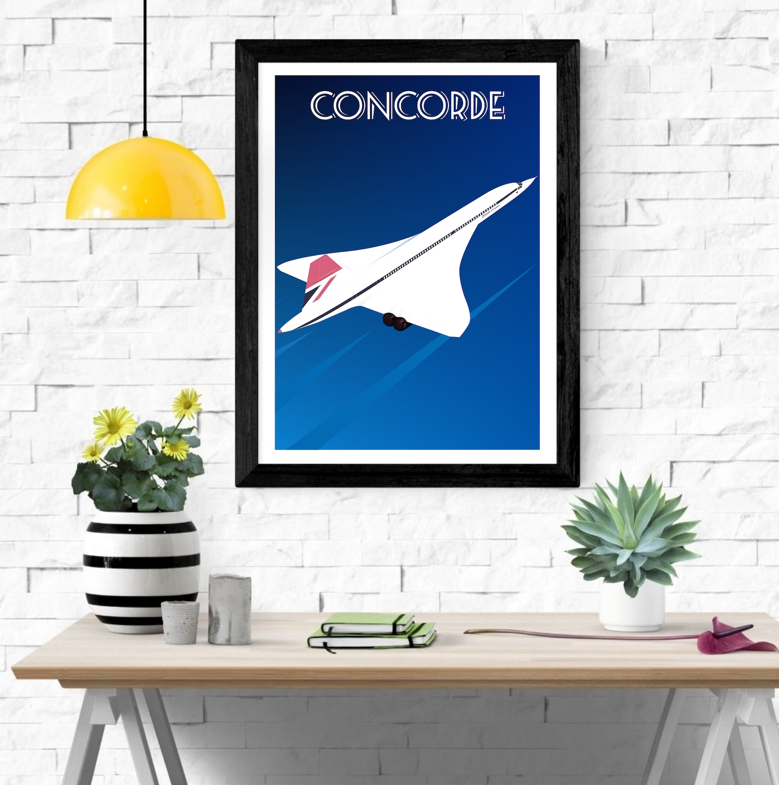 Vintage Concorde Poster British Airways Wall Art Aviation - Etsy