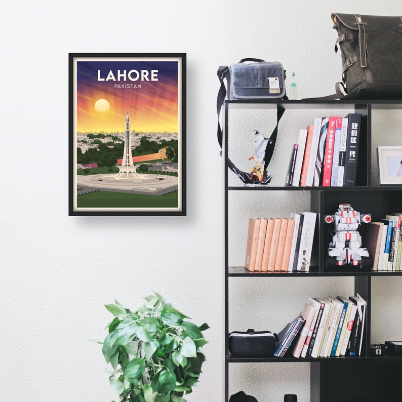 Pakistan Wall Art, Lahore Poster, Pakistan Art, Punjab Lahore Sunset ...