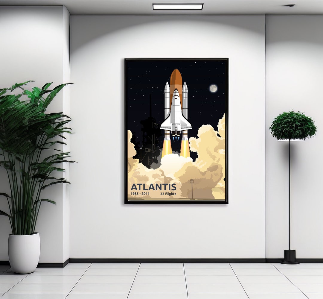 Space Shuttle Launch Poster: NASA Rocket Ship Wall Art - Etsy