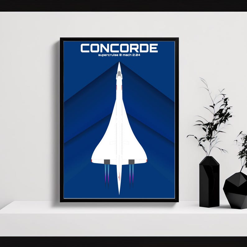 Vintage Concorde Poster: British Airways Aviation Wall Art - Etsy