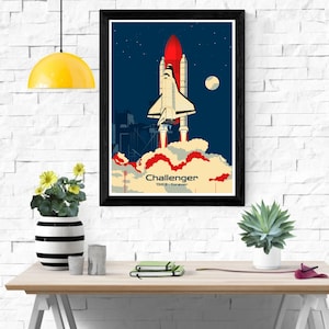 Challenger Space Shuttle Launch Poster: NASA Wall Art - Etsy