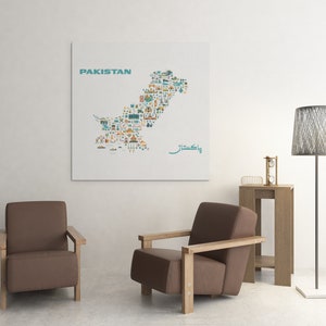 Pakistan Map Poster, Pakistan Poster, Pakistan Wall Art, Pakistani Art ...