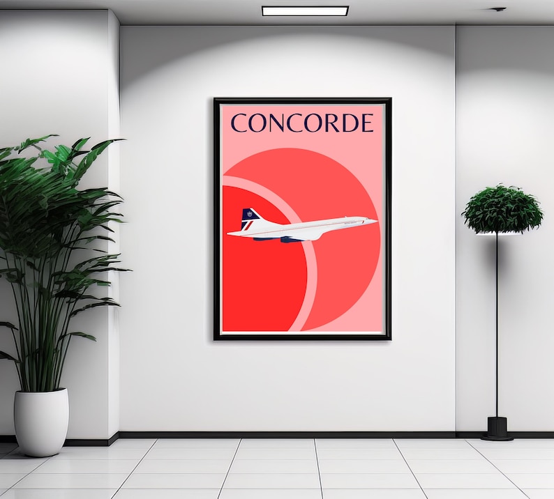Vintage Concorde Poster: British Airways Aviation Wall Art - Etsy