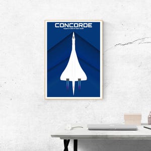 Vintage Concorde Poster: British Airways Aviation Wall Art - Etsy