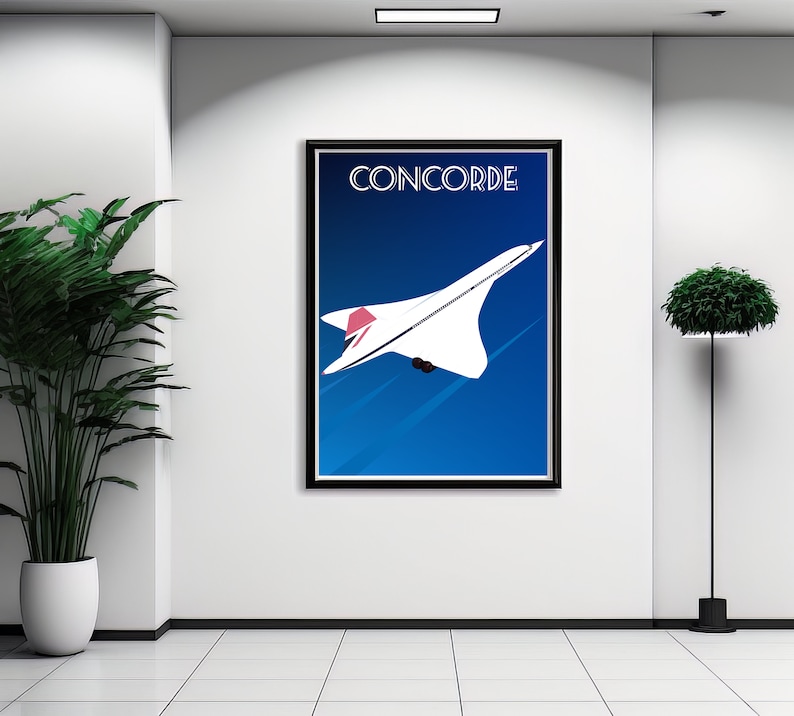 Vintage Concorde Poster British Airways Wall Art Aviation - Etsy