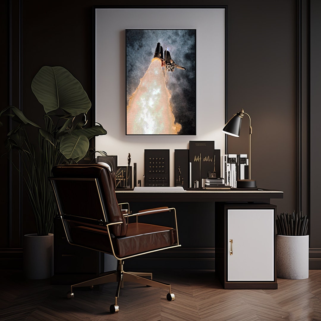 Space Shuttle Launch Poster: NASA Wall Art, Rocket Print - Etsy