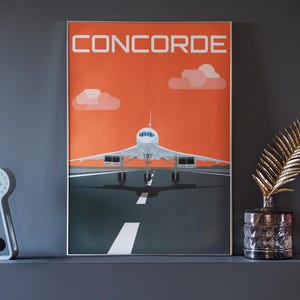 Vintage Concorde Poster: British Airways Aviation Wall Art - Etsy