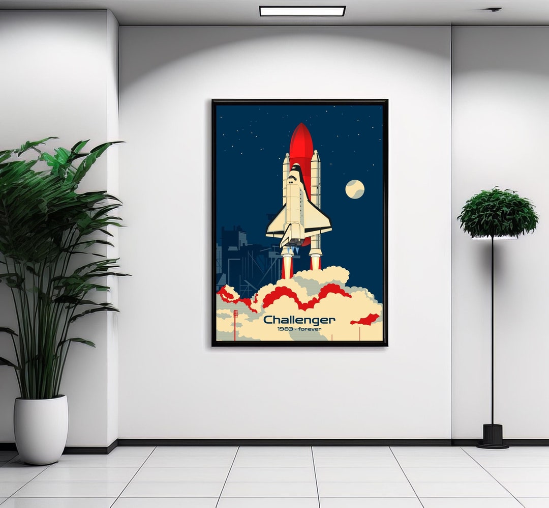 Challenger Space Shuttle Launch Poster: NASA Wall Art - Etsy UK