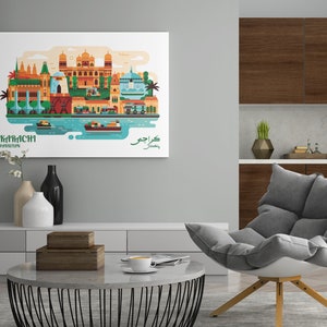 Karachi Wall Art Karachi Poster Pakistan Art Karachi - Etsy