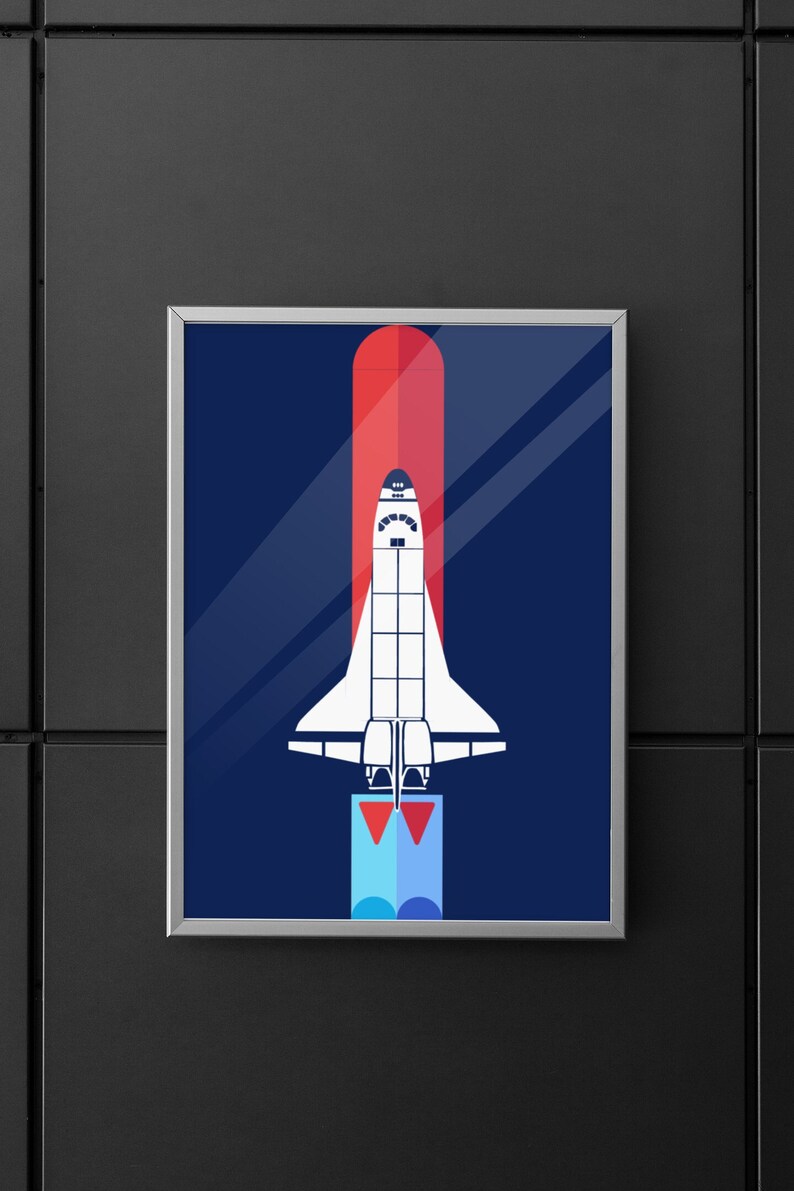 NASA Space Shuttle Poster, Space Shuttle Print, Space Shuttle Art, NASA ...