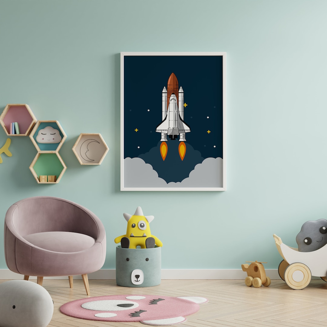 Space Nursery Theme, Outer Space Nursery, Rocket Ship Nursery, Space ...