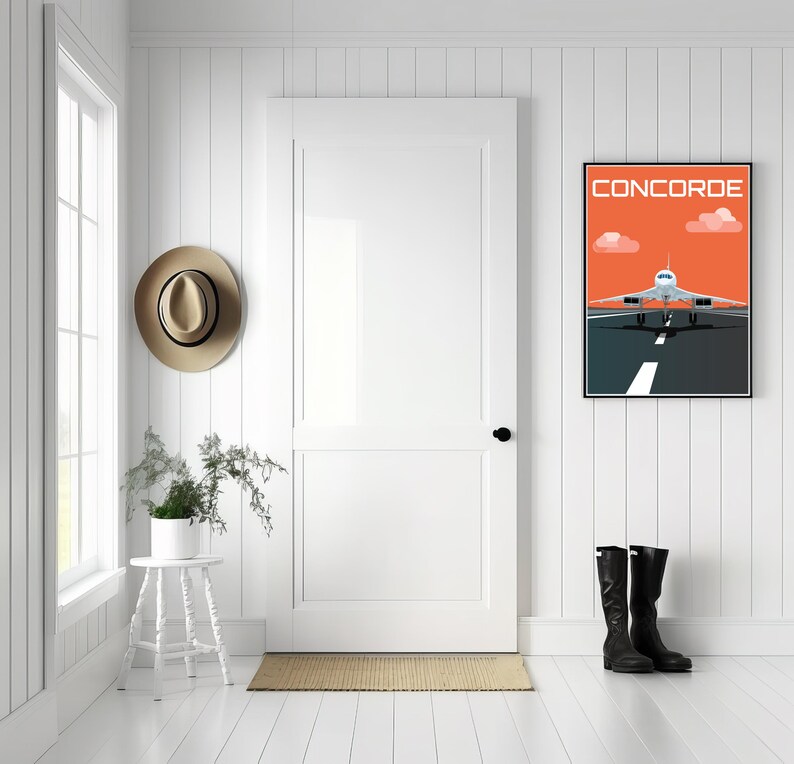 Vintage Concorde Poster: British Airways Aviation Wall Art - Etsy