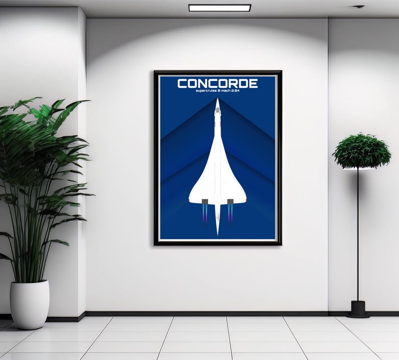 Vintage Concorde Poster: British Airways Aviation Wall Art - Etsy