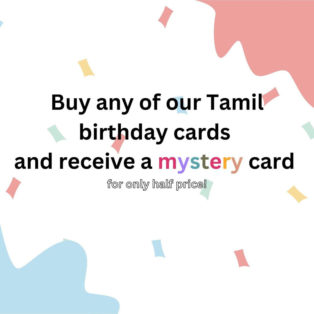 Tamil Birthday Card 1 Mystery Card Etsy Tamil Birthday Card 1 Mystery Card Etsy