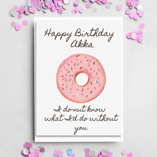 Akka Happy Birthday Card - Etsy