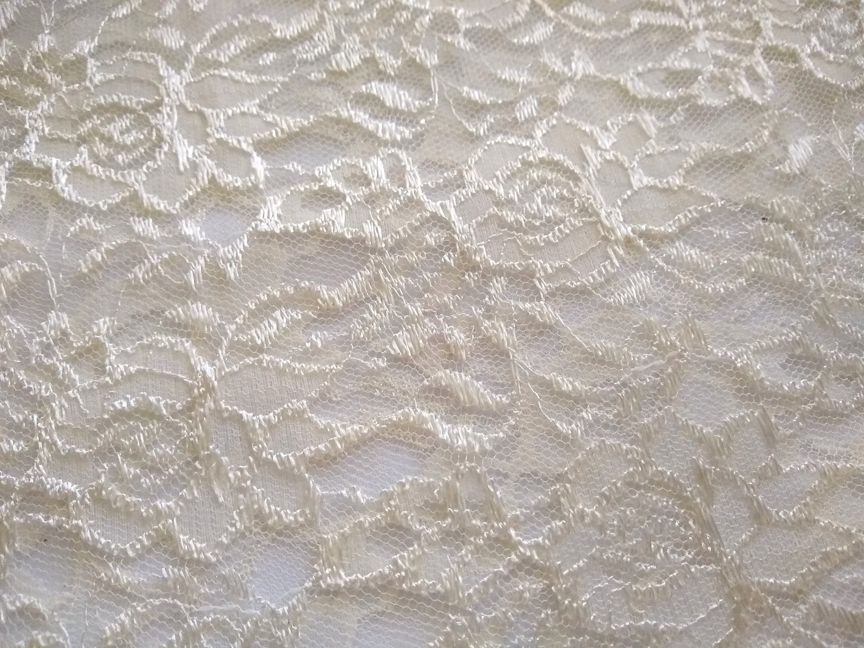 Ivory Galloon Lace Double Edge Scallop Shiny One Yard 13inches X 60 ...