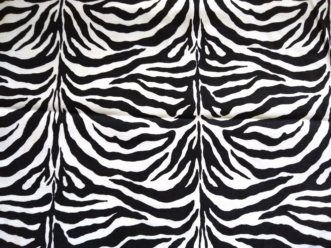 Heavy Cotton Fabric. Zebra Print. Deco Cotton. OOP 21.7" X 44" Wide - Etsy