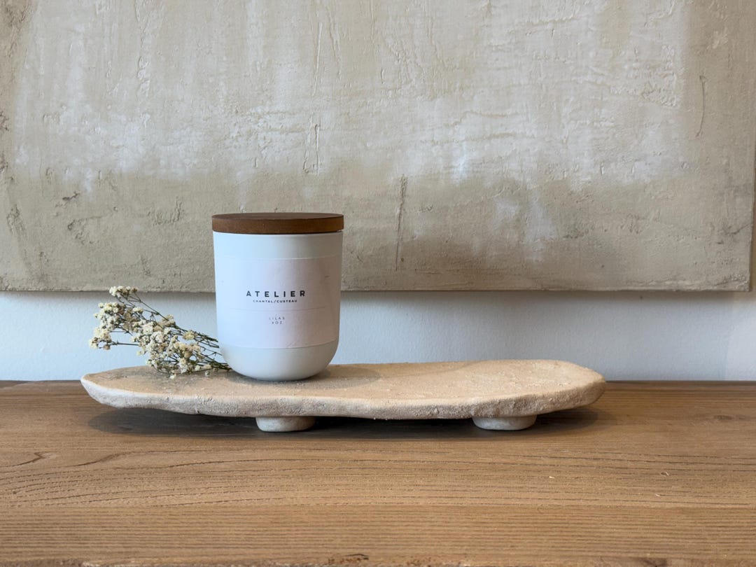 Chapati board, Handmade clay riser, 13.5'' wide decorative riser ...