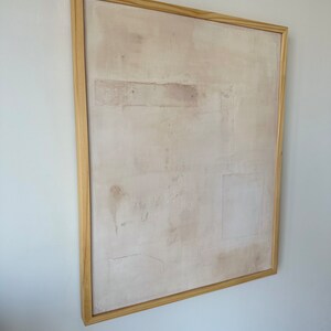 Large Abstract Art, Original Painting, Wood Frame Artwork, Wabi-sabi ...