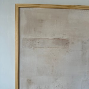 Large Abstract Art, Original Painting, Wood Frame Artwork, Wabi-sabi ...